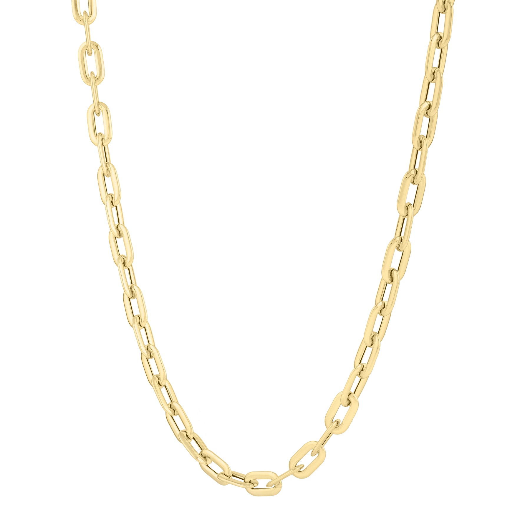 14K Oval Domed Paperclip Necklace – Kaycameronjewelers.com